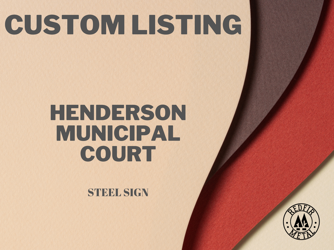 Custom metal sign, Henderson Municipal – REDFIR METAL