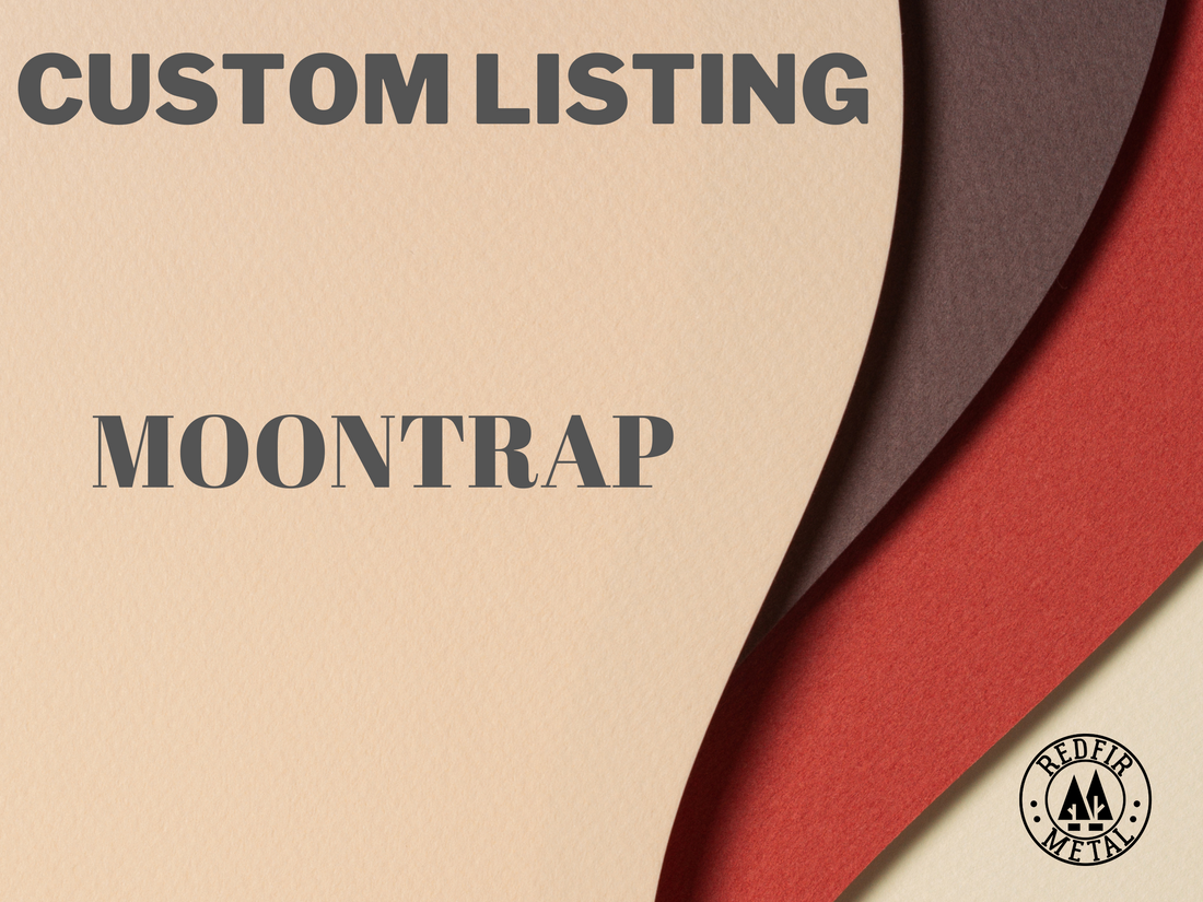 Custom sign MOONTRAP – REDFIR METAL